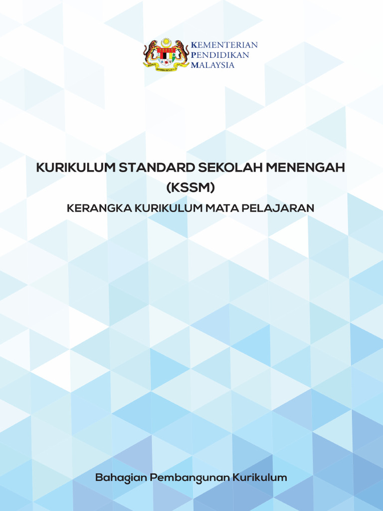 Kerangka Kurikulum Mata Pelajaran KSSM | PDF