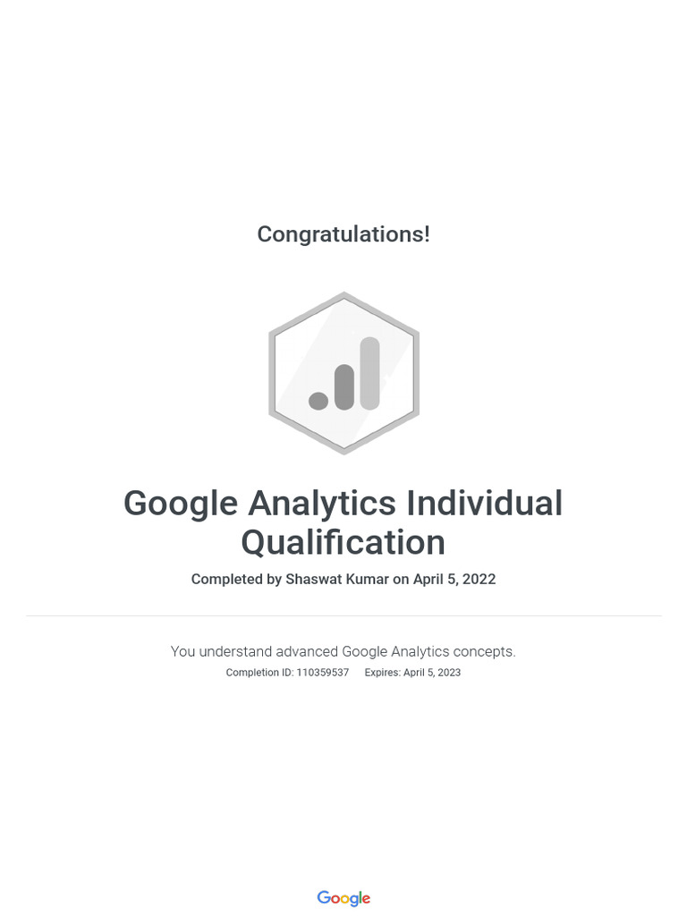 Google Analytics Individual Qualification _ Google | PDF