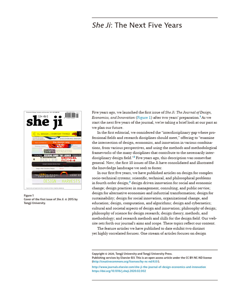 She Ji The Next Five Y 2020 She Ji The Journal of Design Economics and ...