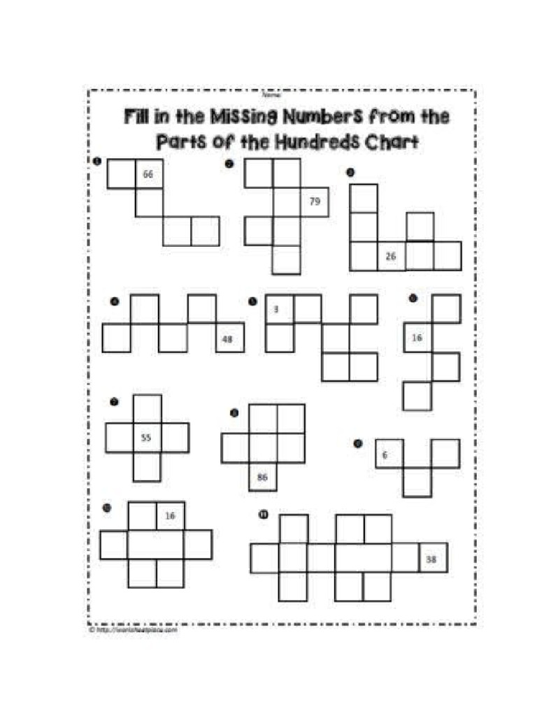100 Square Worksheet | PDF