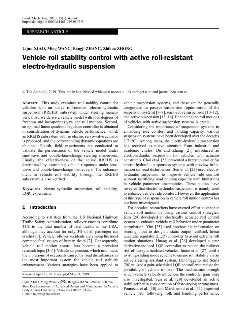 L. Xiao, M. Wang, B. Zhang, and Z. Zhong. Vehicle Roll Stability ...