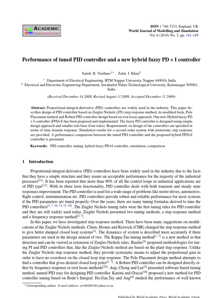 Tuned PID and Hybrid Fuzzy Controllers | PDF | Formalism (Deductive) | Control Engineering
