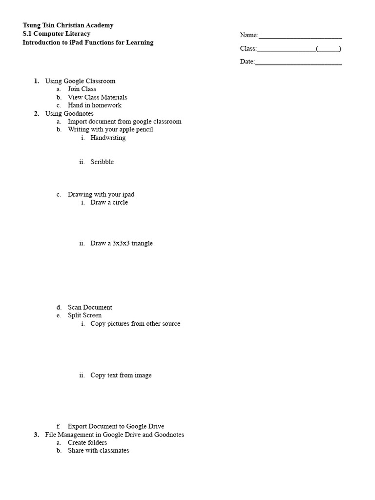 Introduction To Ipad Functions For Learning | PDF