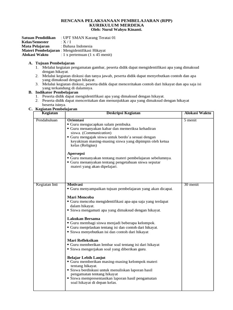 Contoh Uts Pengajaran Bahasa | PDF