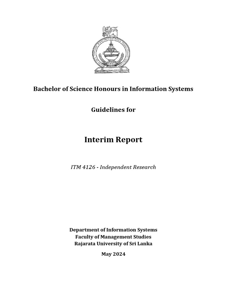 Guideline To Interime Report | PDF | Thesis | Academia