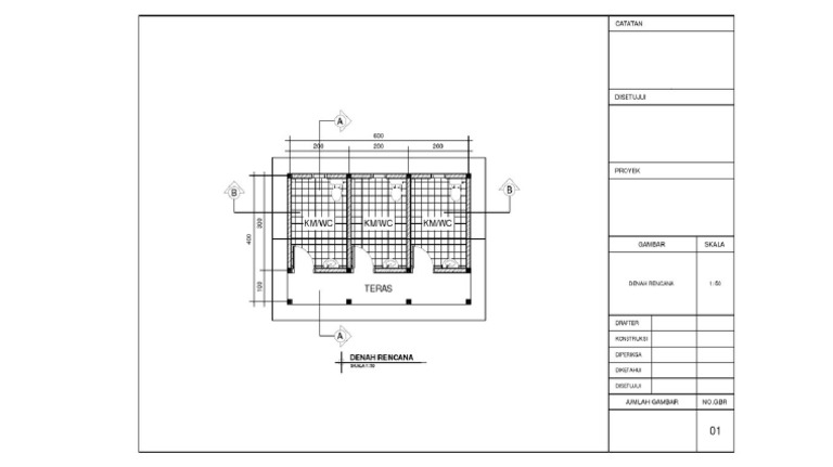Denah Toilet Komunal | PDF