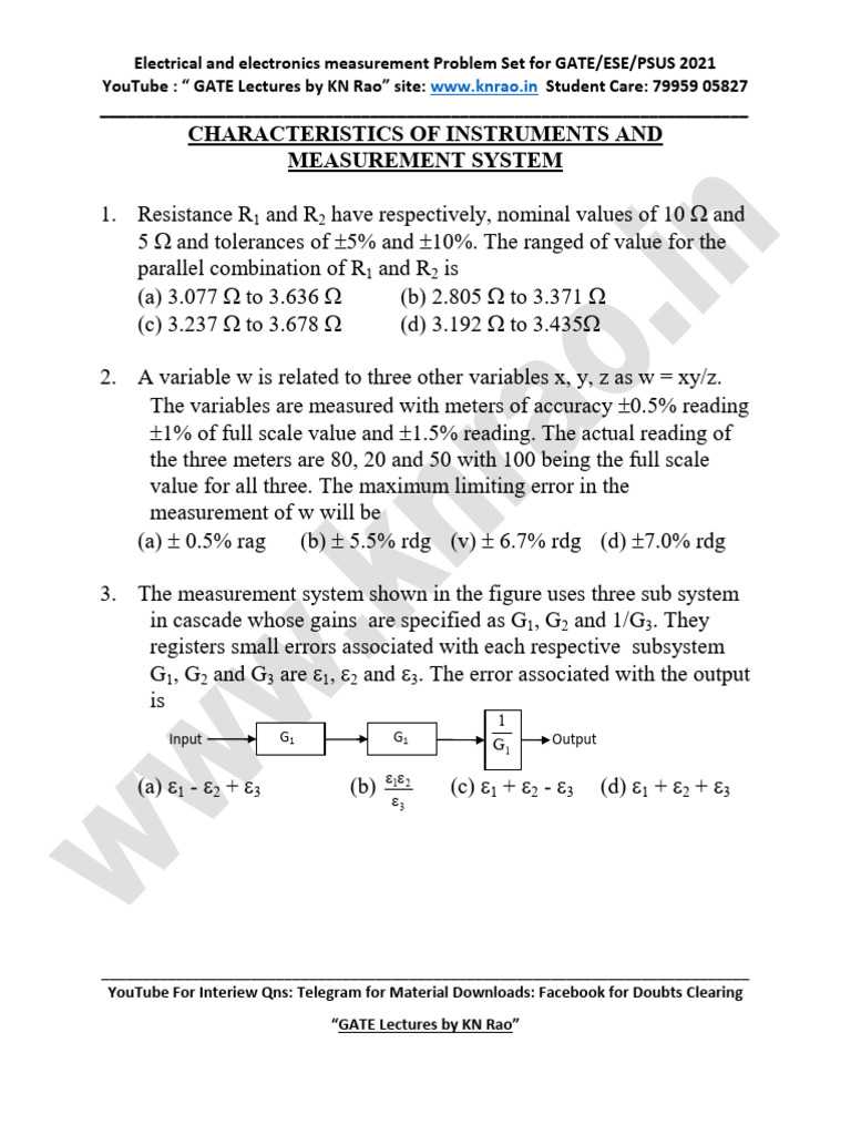 Electrical and Electronics Measurements Workbook | PDF | Voltage ...