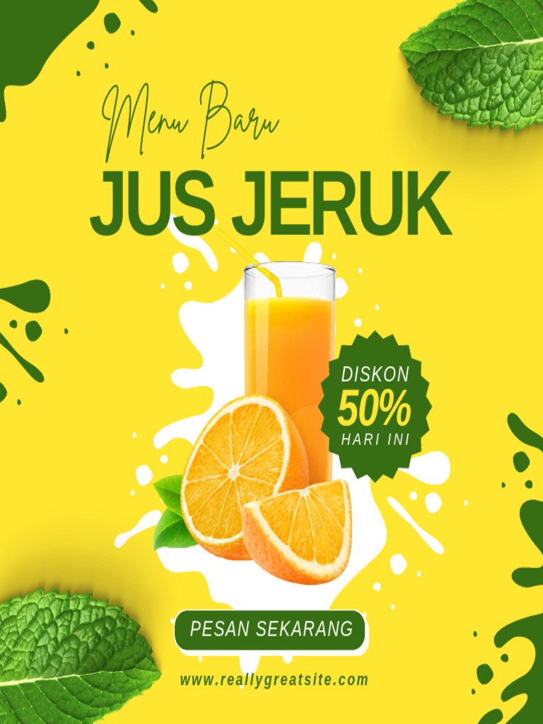 Kuning Modern Menu Baru Jus Jeruk Instagram Post | PDF