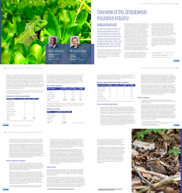 Overview of The Zimbabwean Insurance Industry | PDF | Insurance | Inflation