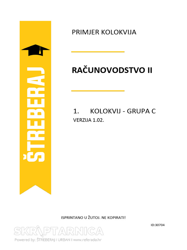 Primjer 1.kol C | PDF