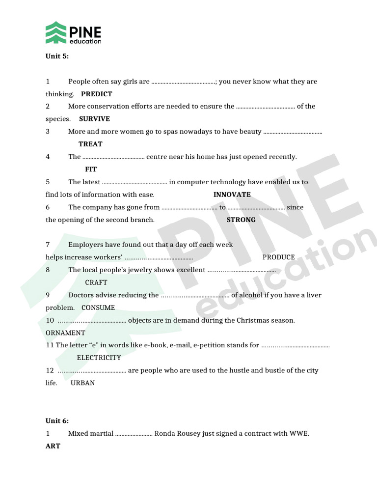 Uni5 5-6 Review Vocab | PDF