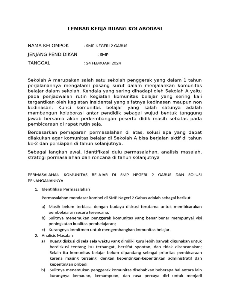 LK3 - Ruang Kolaborasi | PDF