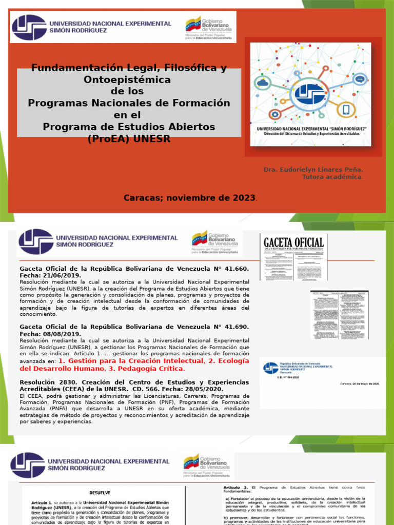 Fundamentación Legal, Filosófica y Ontoepistémica de Los Programas | PDF | Conocimiento | Pedagogía