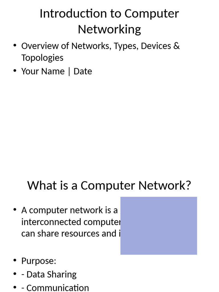 Computer Networking Presentation With Images | PDF