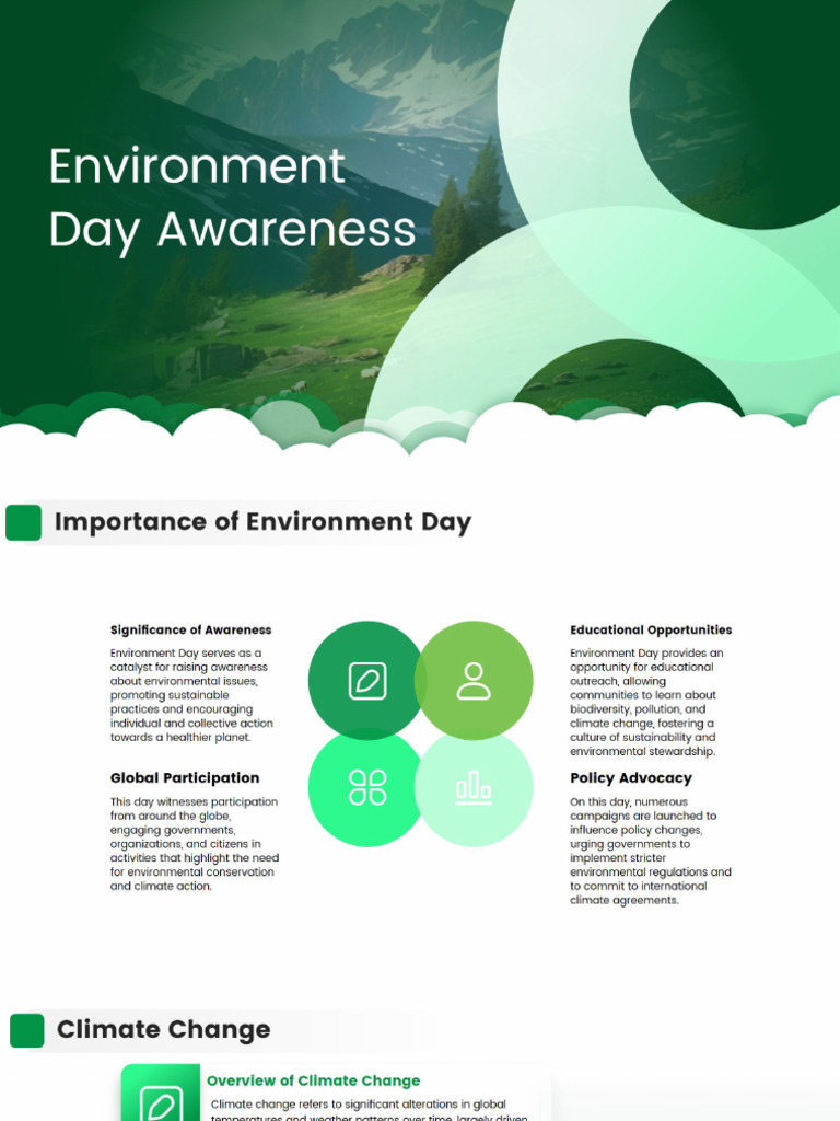 Environment Day Awareness PPT - 12 D | PDF