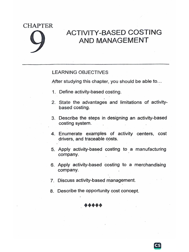 Cost Acctg. CTRL Chapter9 | PDF