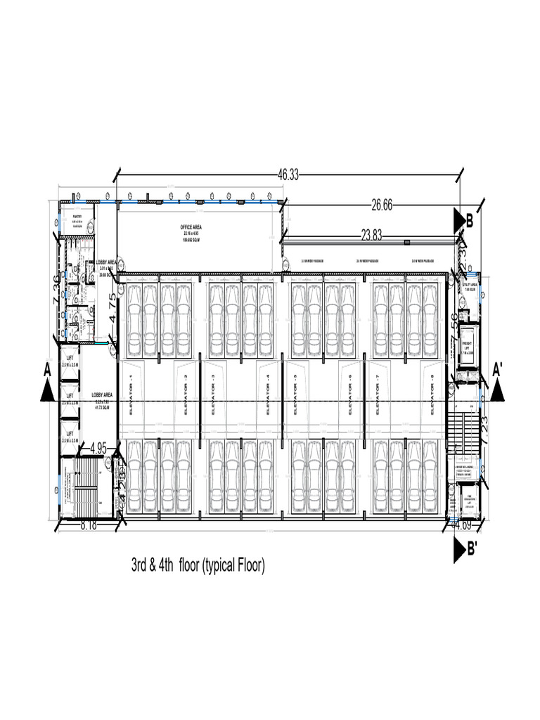 Worli Drawing-Typical Floor | PDF | Elevator