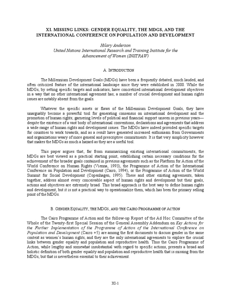 10 Instraw | PDF | Millennium Development Goals | Reproductive Rights