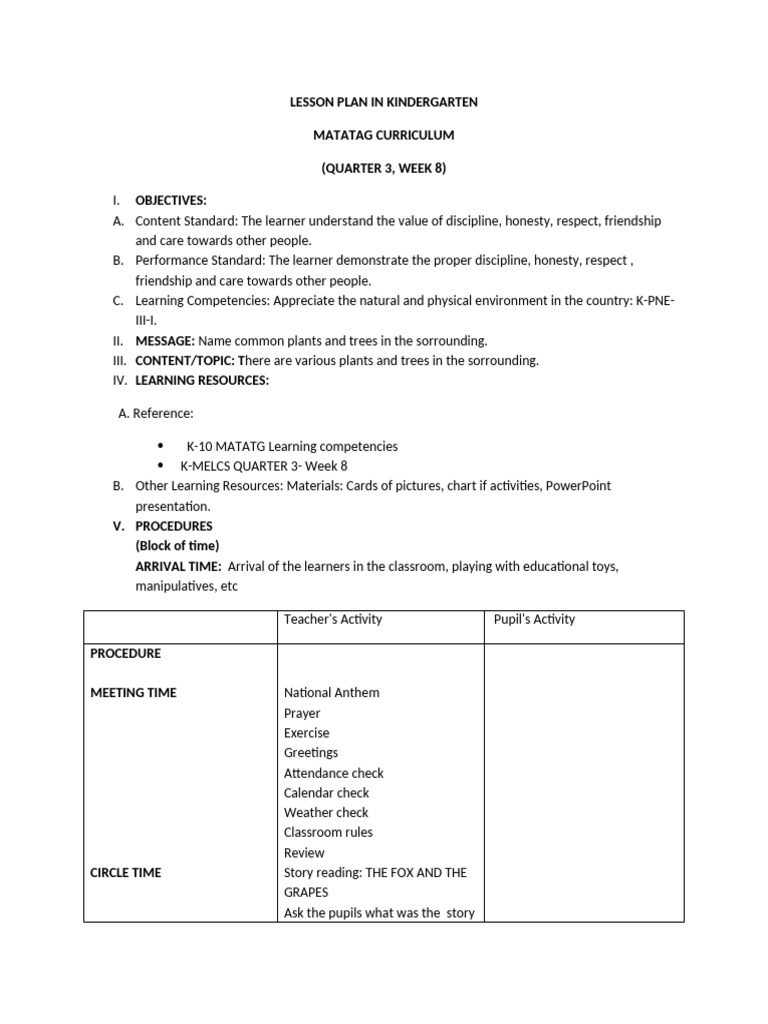 Lesson Plan In-Wps Office | PDF | Learning | Lesson Plan