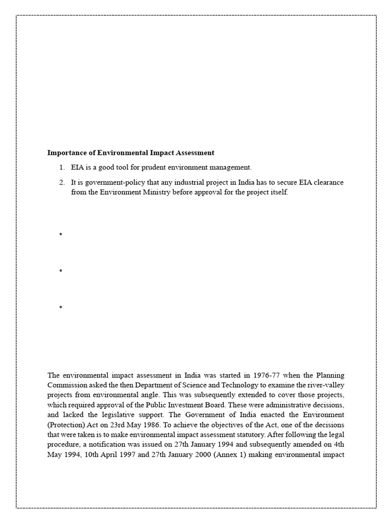 Understanding Environmental Impact Assessments | PDF | Environmental ...