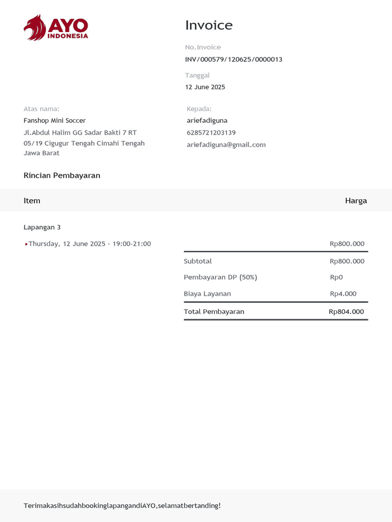 Invoice-Harris 12 Juni 2025 | PDF