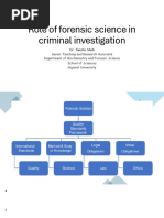 Stages of Forensic Investigation | PDF | Forensic Science | Crime Scene