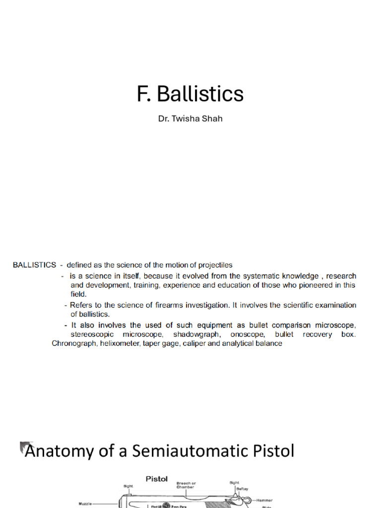 Ballistics | PDF