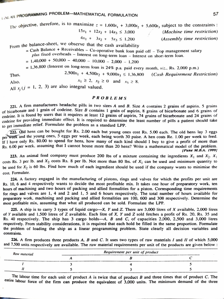 Linear Programming Problem Formulation | PDF