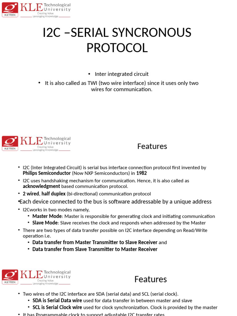 I2c - Serial Protocol - sp-1 | PDF | Electrical Engineering | Network ...