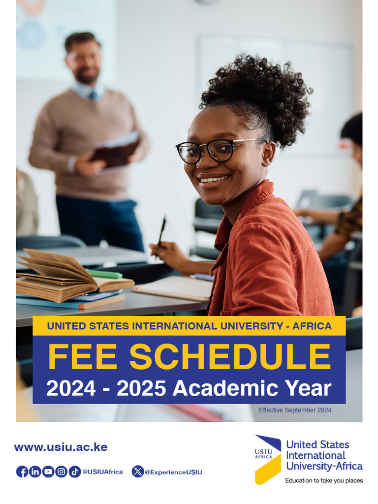 USIU Master's Programmes Fee Structure 2024 | PDF | Payments | Fee