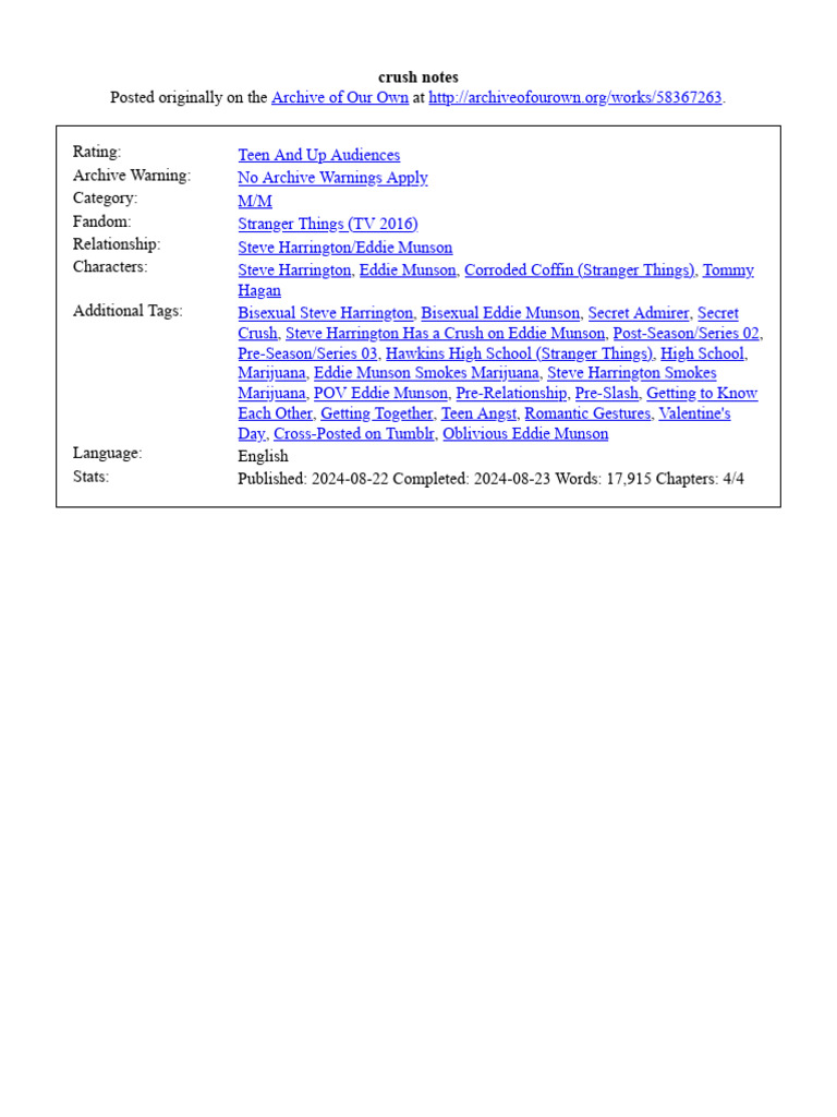 Crush Notes | PDF