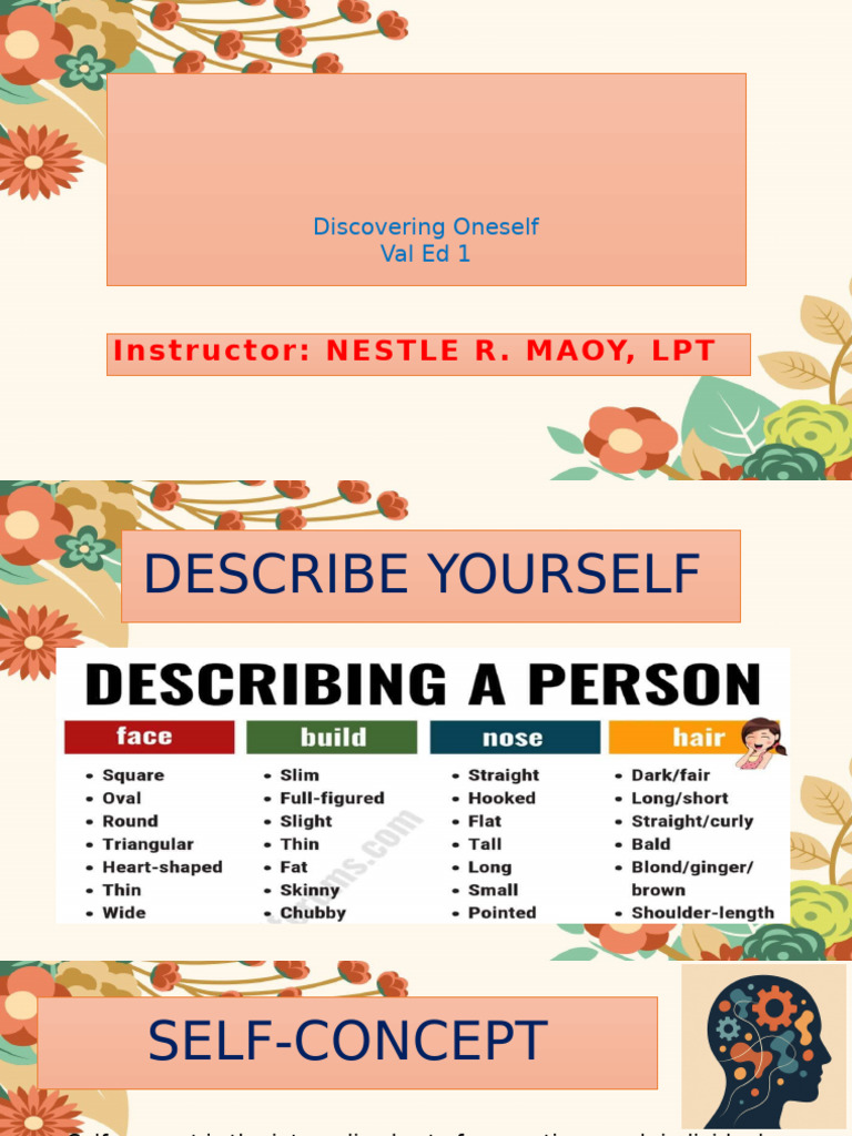 Lesson 1 Self Concept | PDF | Self Concept | Self Actualization