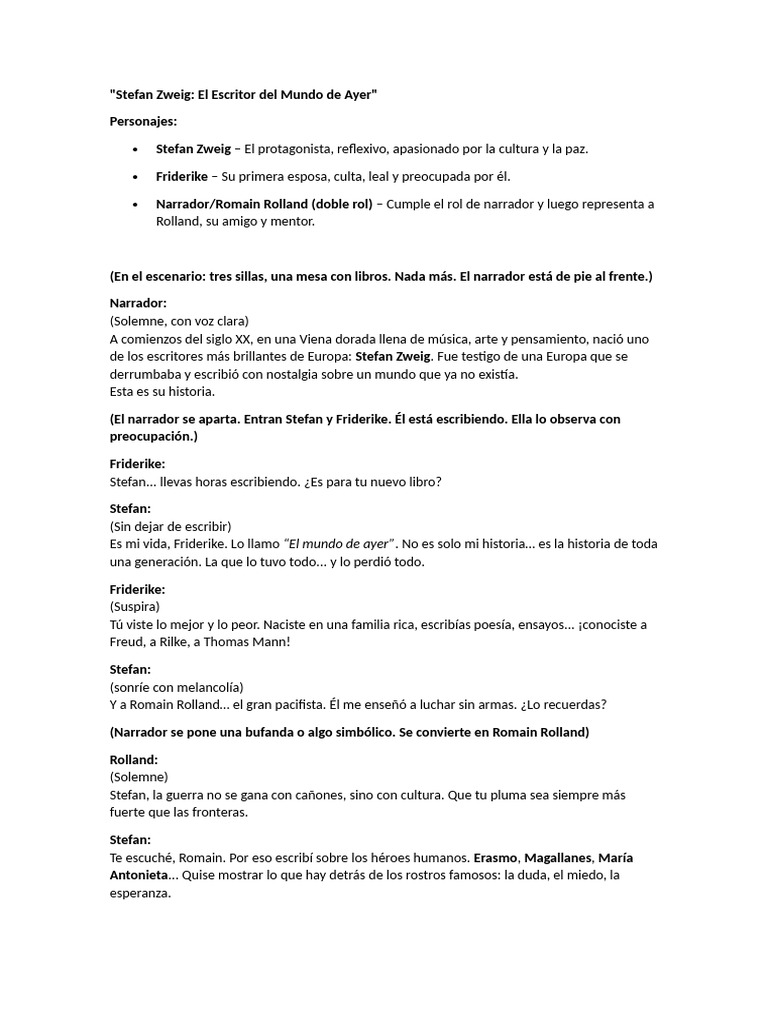 Dialogo Lengua | PDF | Stefan Zweig