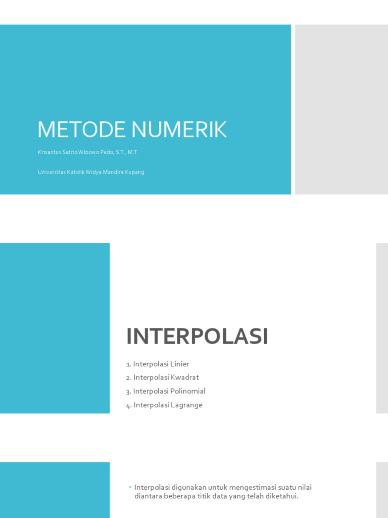 9-Metode Numerik | PDF