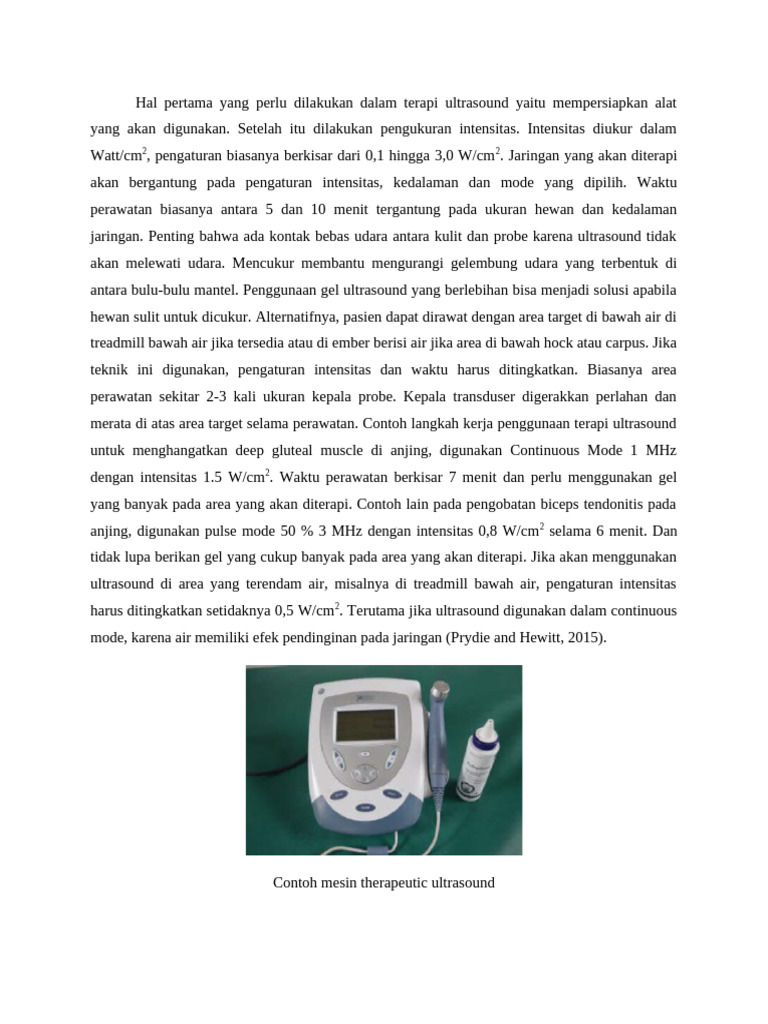 Prosedur Terapi Ultrasound | PDF