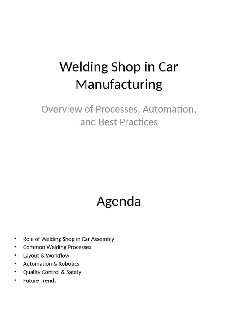 Welding Machine Roles in Car Manufacturing | PDF | Welding | Construction