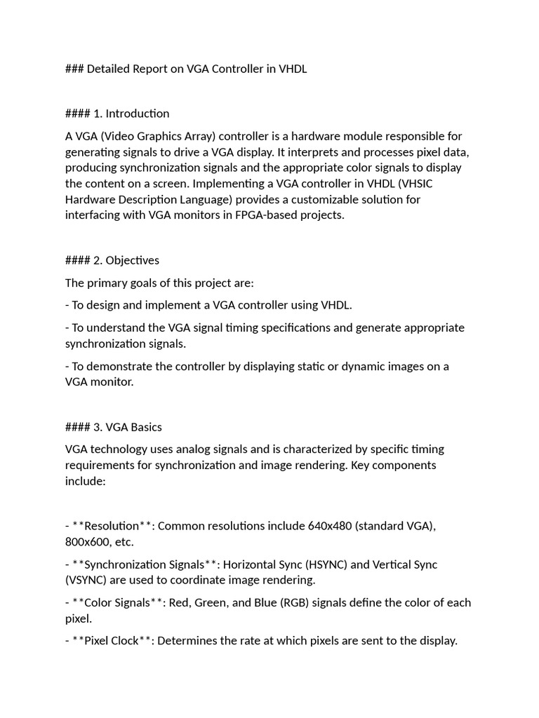 Vga Controler | PDF | Vhdl | Rgb Color Model
