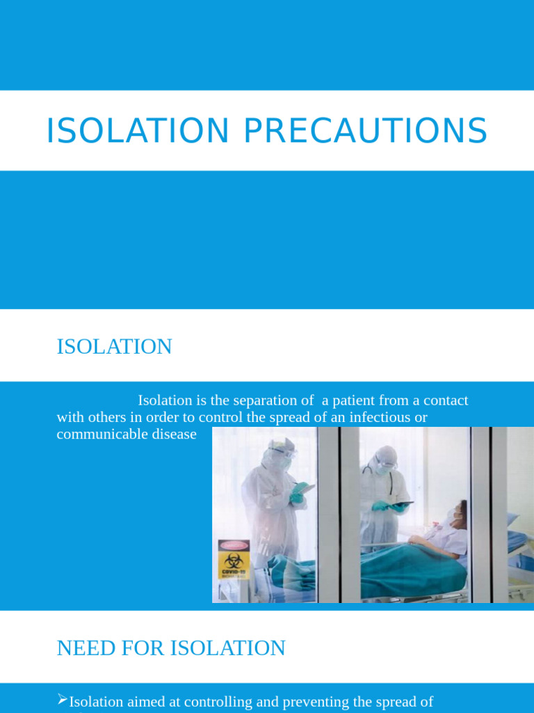 Isolation Precautions | PDF | Infection | Clinical Medicine