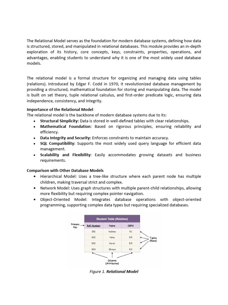 Understanding the Relational Model | PDF | Relational Model ...