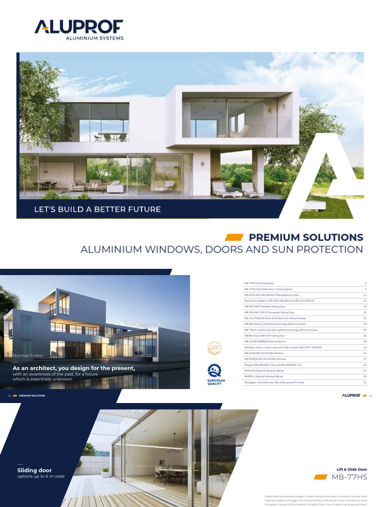 Aluprof Premium Solutions EN | PDF | Window | Door