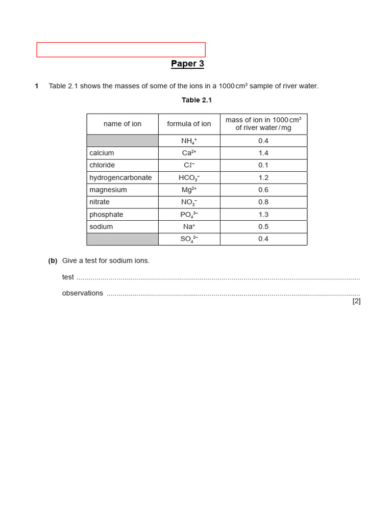 Identification of Ions and Gases WS-1 1 | PDF | Ammonia | Oxide