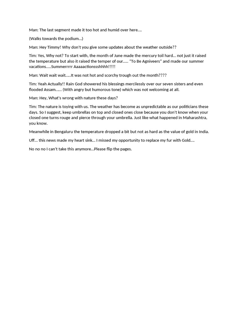 Tim's Weather | PDF