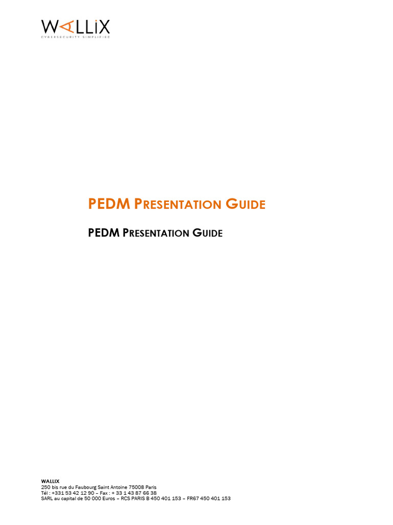 WALLIX PEDM Presentation Guide | PDF | Computer Security | Security
