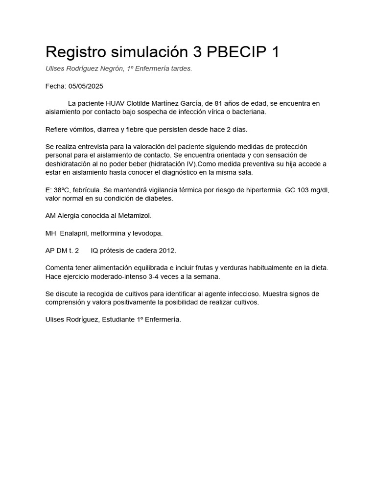 Registro Simulación 3 PBECIP 1 | PDF