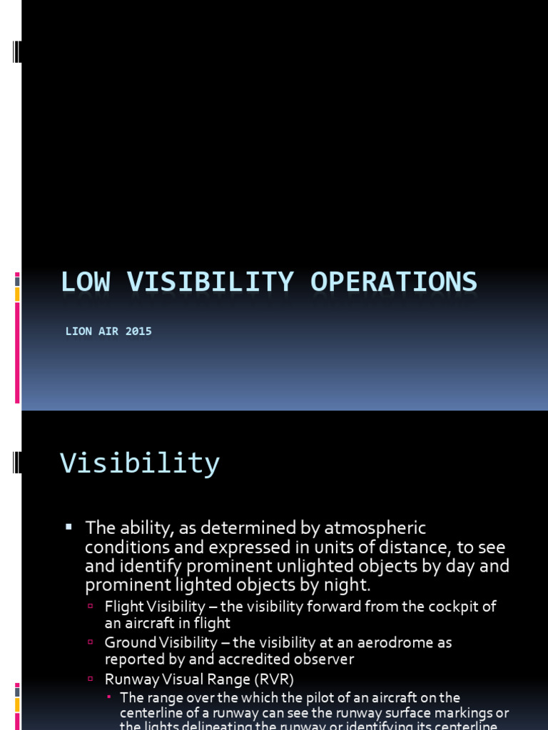 Low Visibility Takeoff Procedures | PDF | Runway | Airport