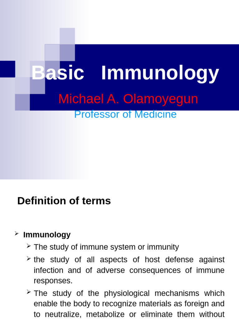 Basic Immunology | PDF | Immune System | Adaptive Immune System