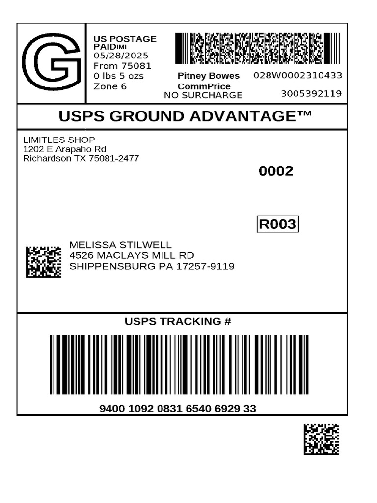 05-28 - 00-03-35 - Shipping Label | PDF