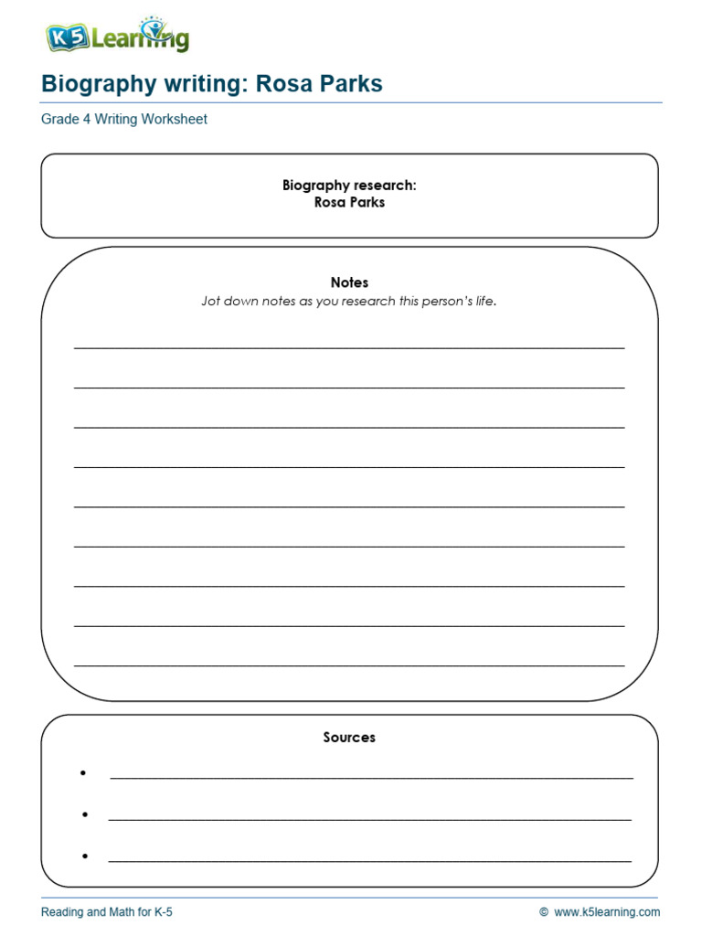 Grade 4 Biography Writing Yjj | PDF