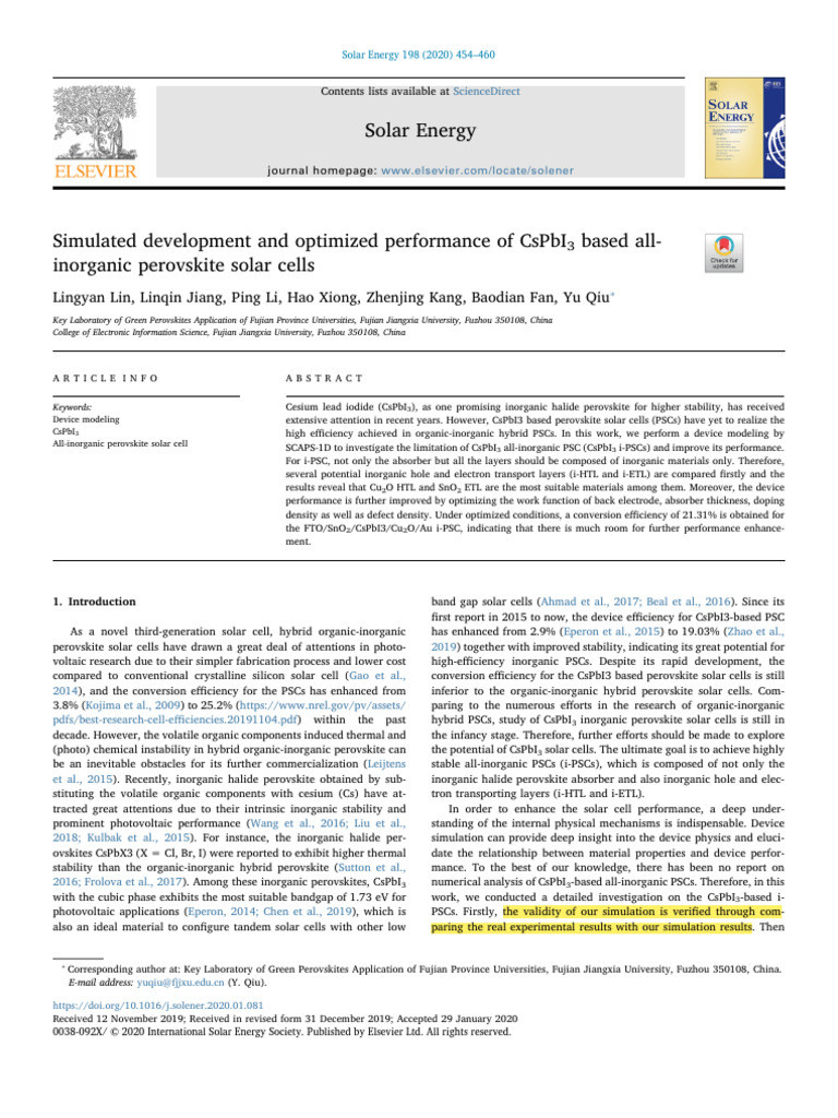 CSPbI3 Experimental Cell Cell | PDF | Electrical Resistance And ...