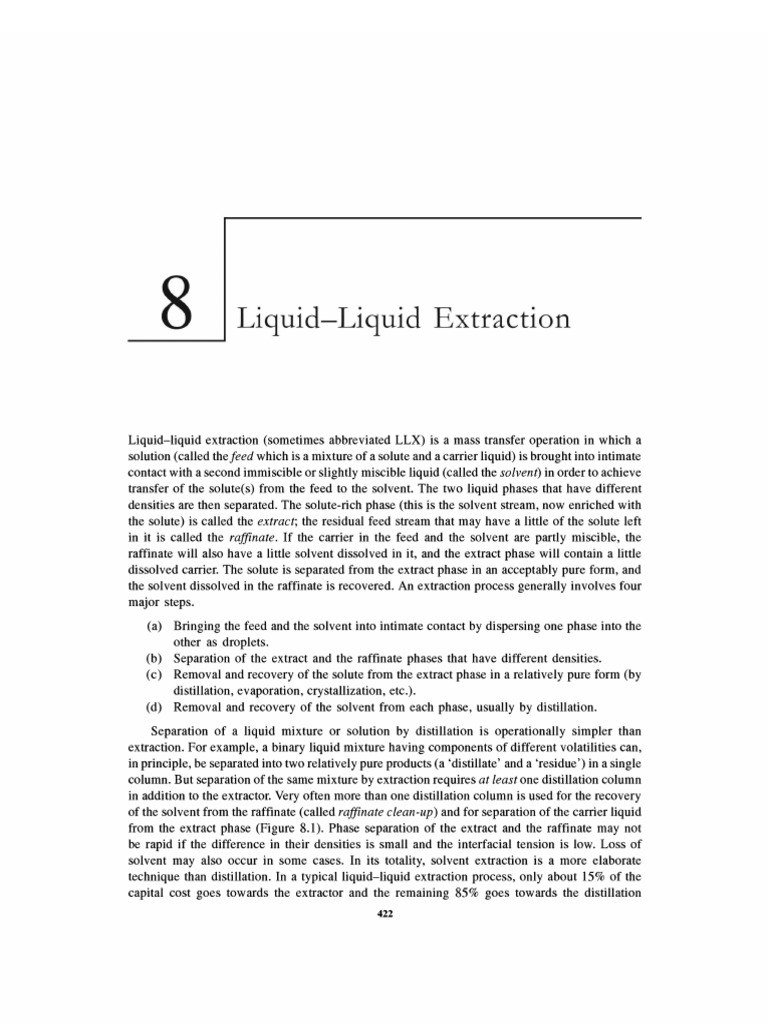 UNIT - 3 Liquid Liquid Extraction | PDF